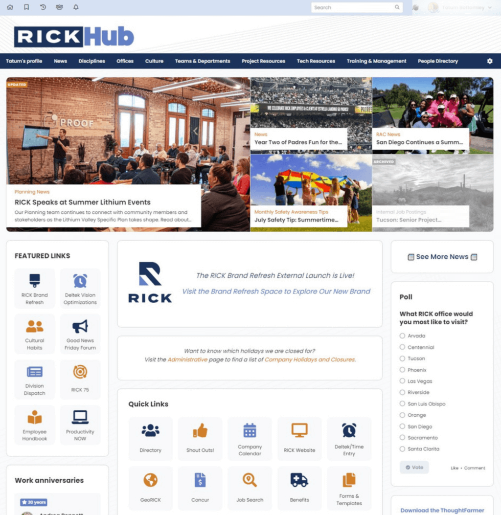 RICK Interactive Intranet Wins International Impact Award - Rick ...