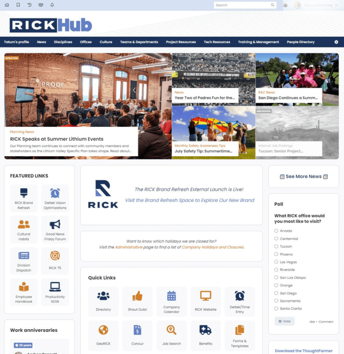 RICK Interactive Intranet Wins International Impact Award - Rick Engineering